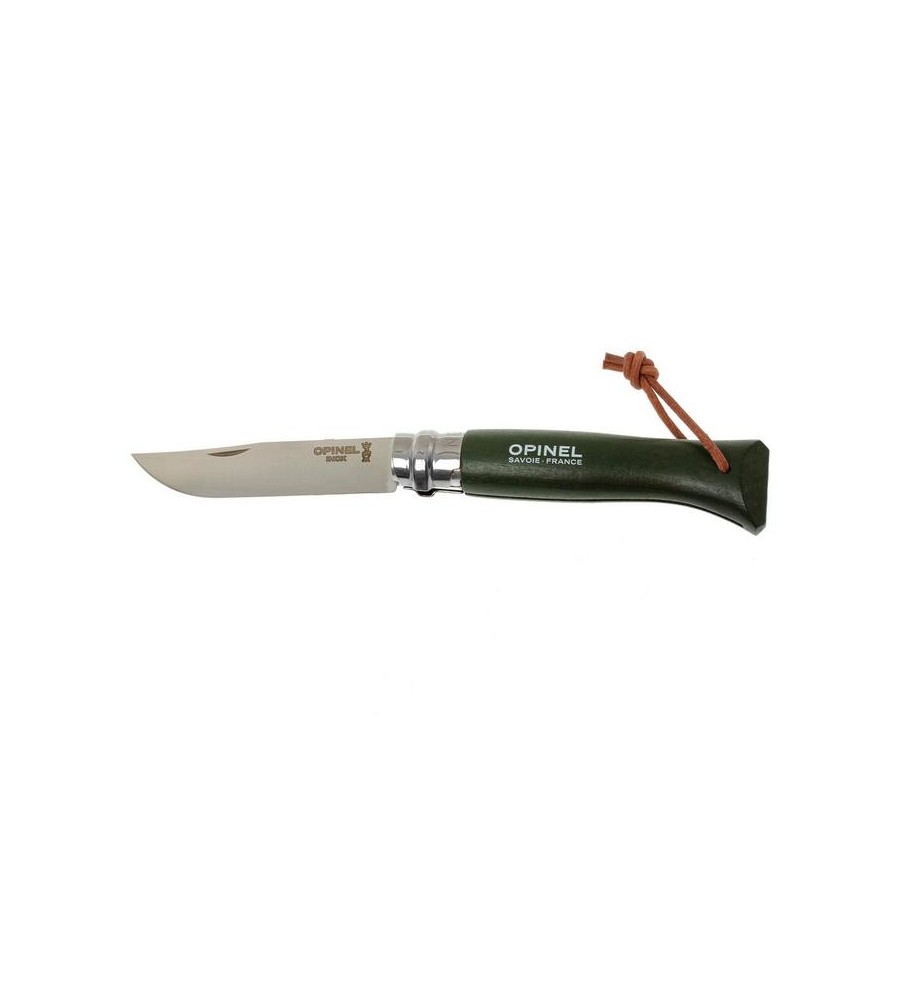 Coltello Opinel tradizionale con lama inox N 8 verde